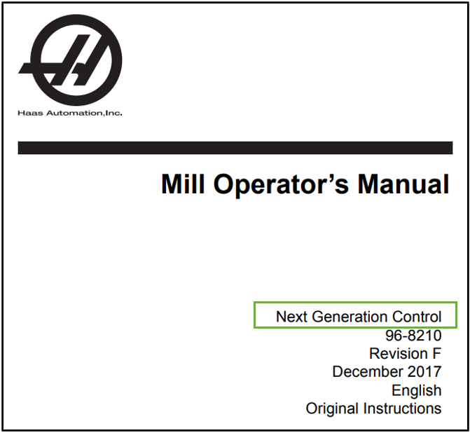 How to Determine if my HAAS Machine is Next Gen, Classic (Serial), or I ...