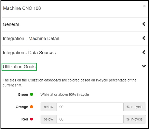 Machine Settings – MachineMetrics