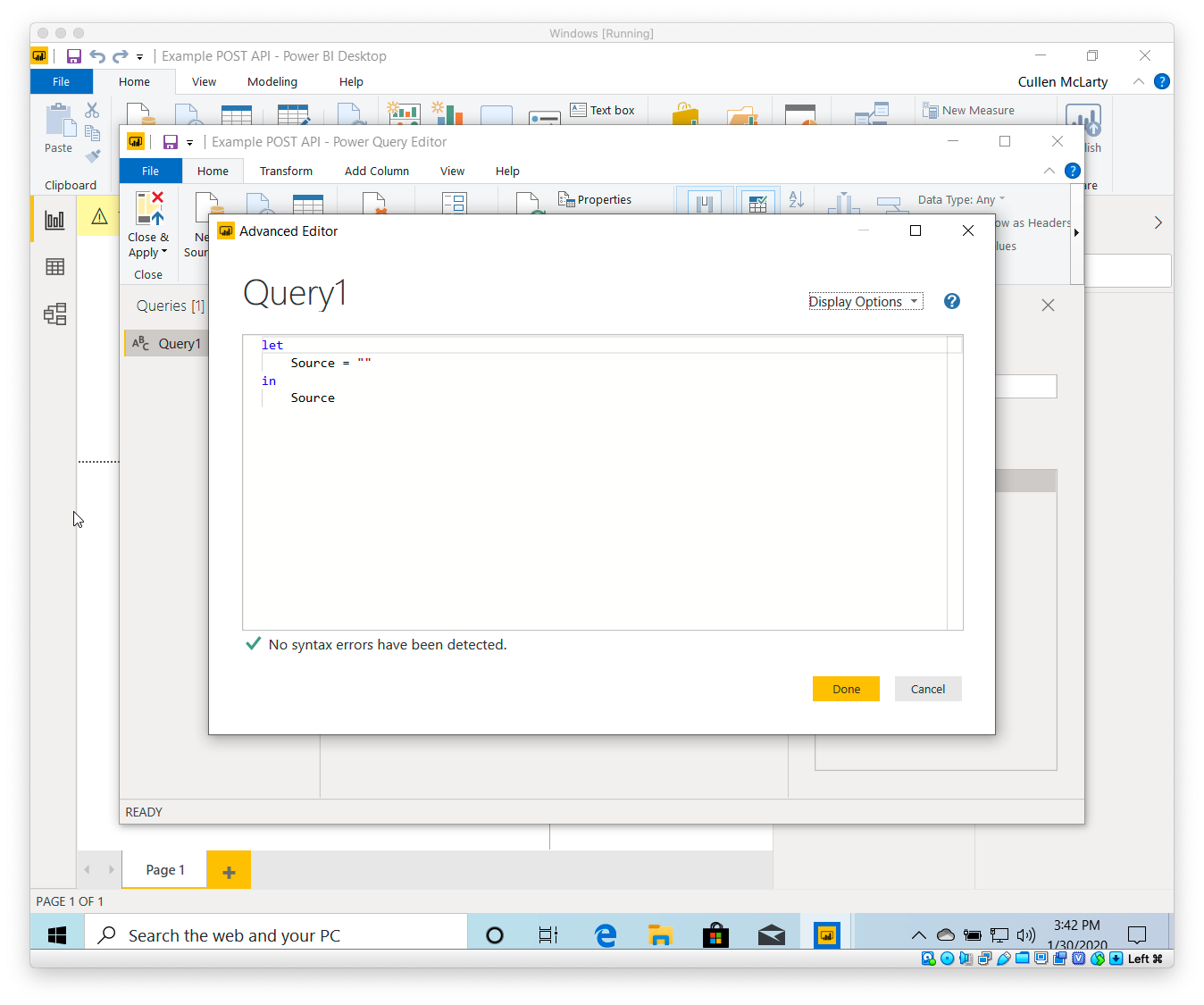 Getting Started With Machinemetrics Post Apis Using Powerbi Machinemetrics