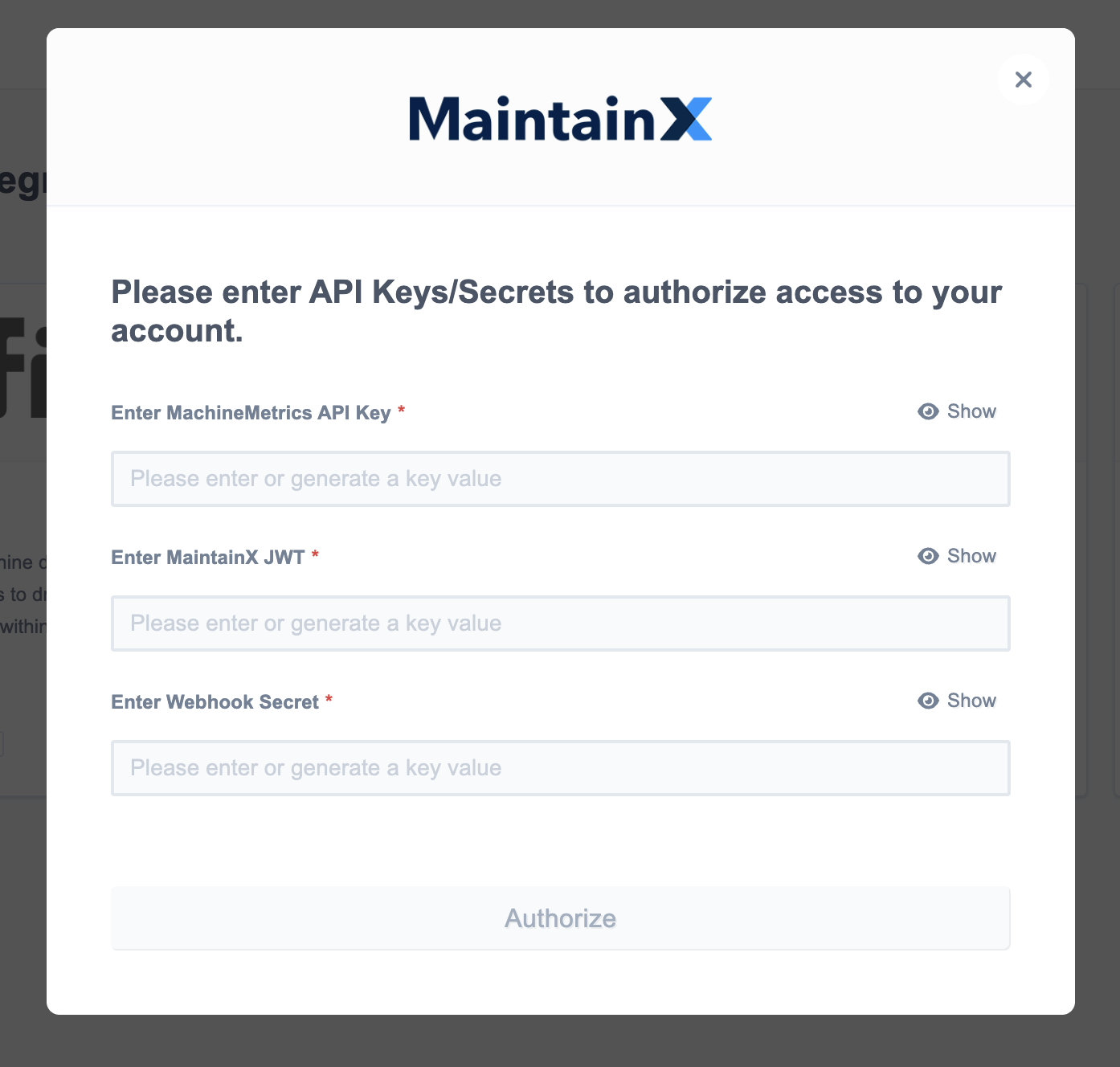 MaintainX Integration Setup – MachineMetrics